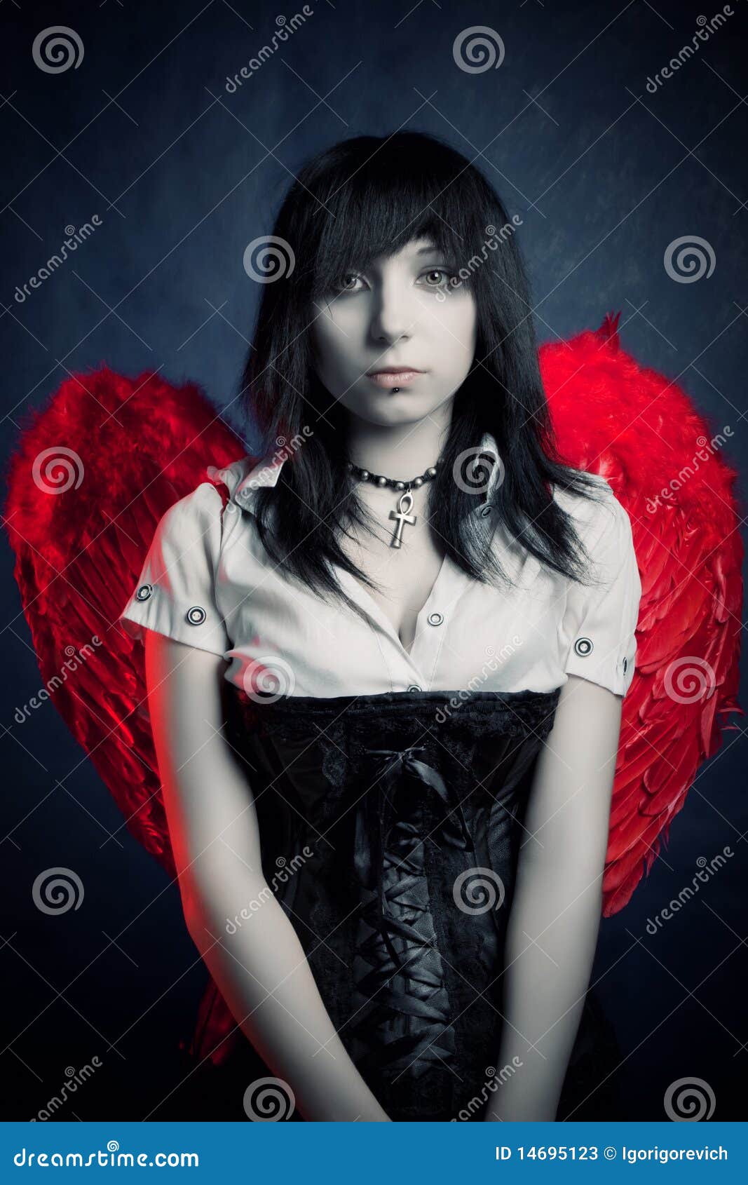 Sad lonely angel stock image. Image of faith, girl, loneliness - 14695123