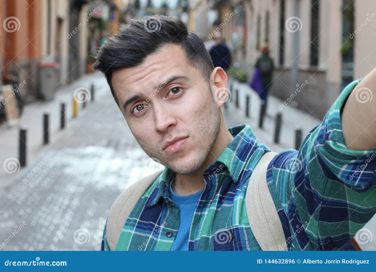 Sad Looking Man Taking a Selfie Stock Photo - Image of attractive, call ...