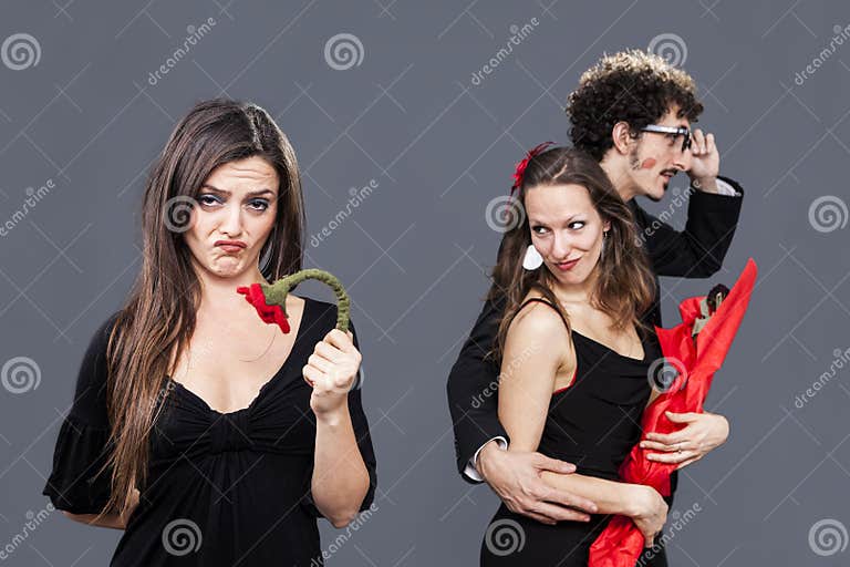 Sad loser in love stock photo. Image of expression, female - 29034438