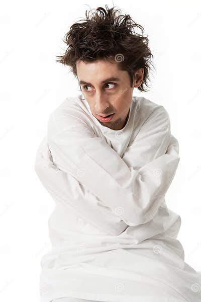 Sad lunatic stock image. Image of mental, expression - 18591147