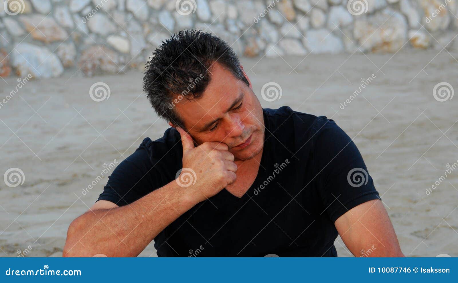 Sad man stock photo. Image of wishful, solitude, depression - 10087746