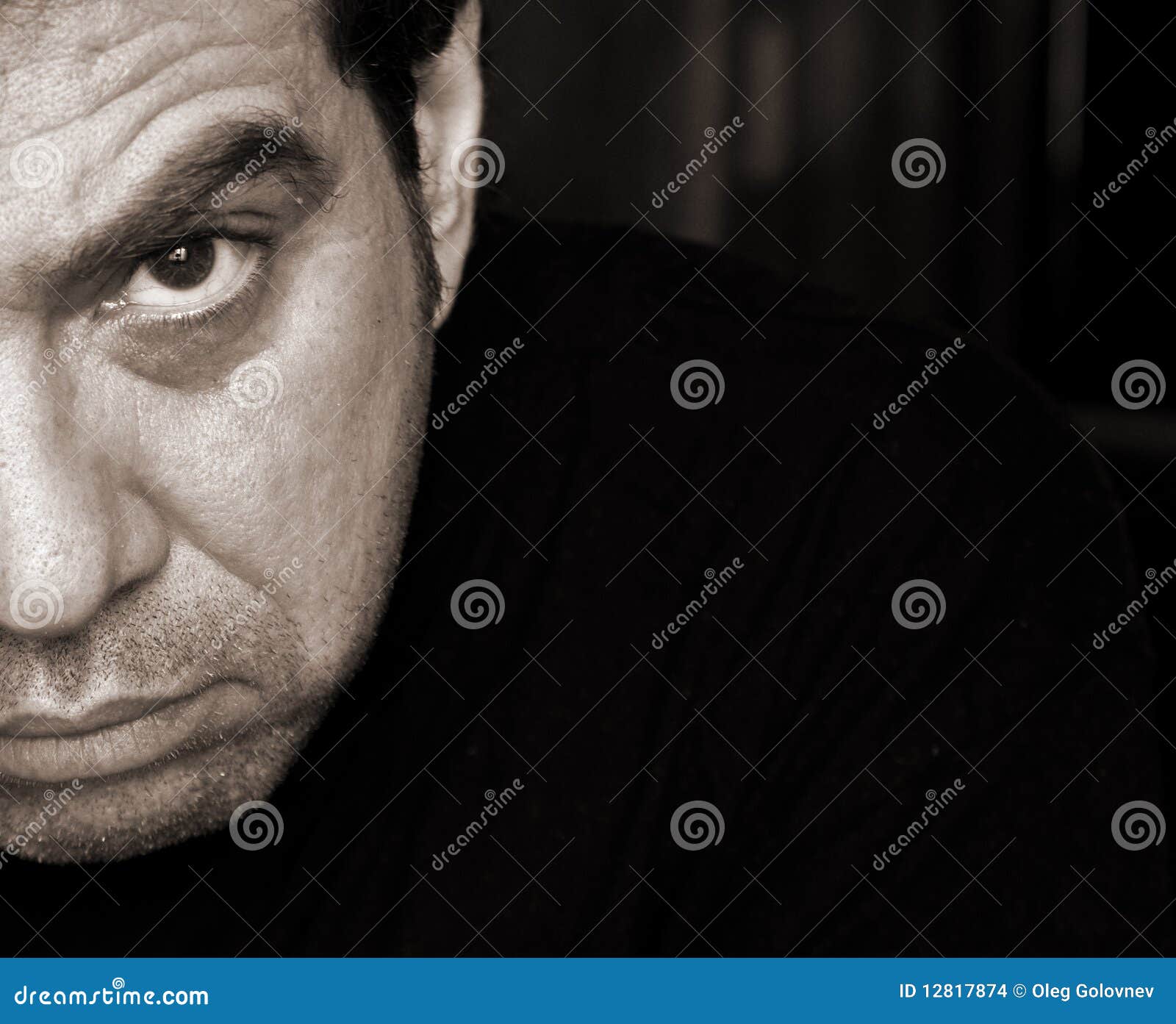 Sad man stock photo. Image of thinking, depression, loneliness - 12817874