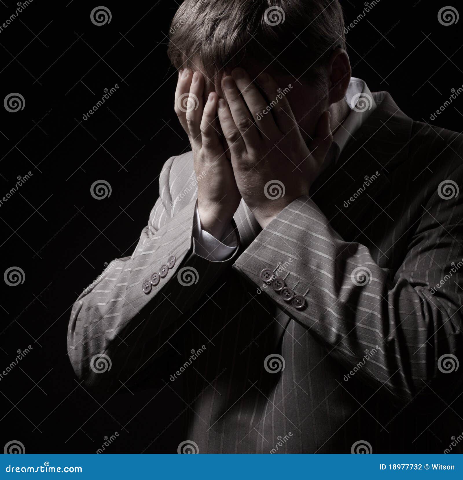 Sad man stock photo. Image of holding, corporate, boss - 18977732