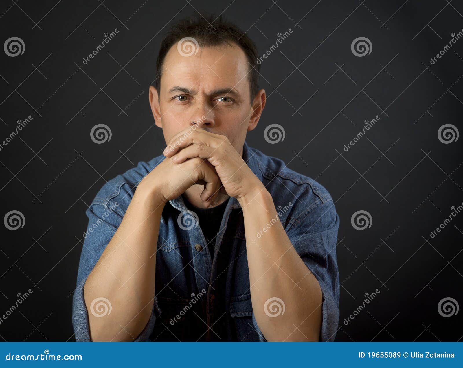 Sad man stock image. Image of failure, anxiety, thinking - 19655089