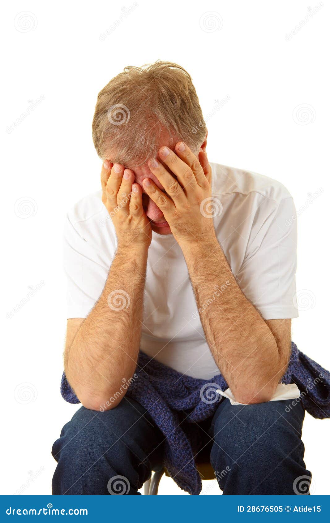 Sad man stock image. Image of handsome, pensive, depression - 28676505