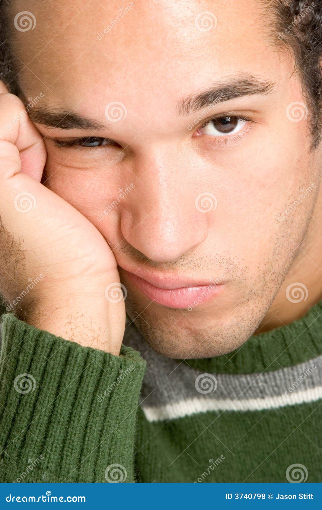 Sad Man stock photo. Image of african, expression, young - 3740798