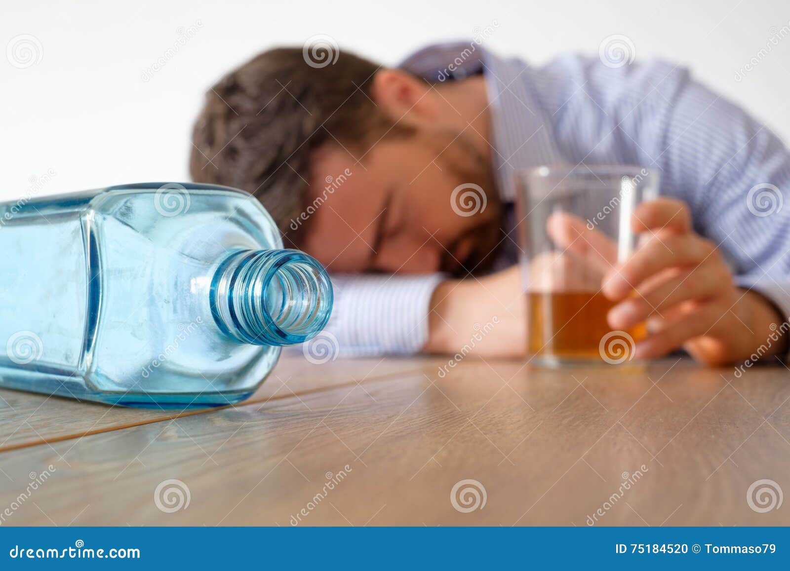 Sad Man Alcohol Addicted Feeling Bad Stock Photo - Image of drama ...
