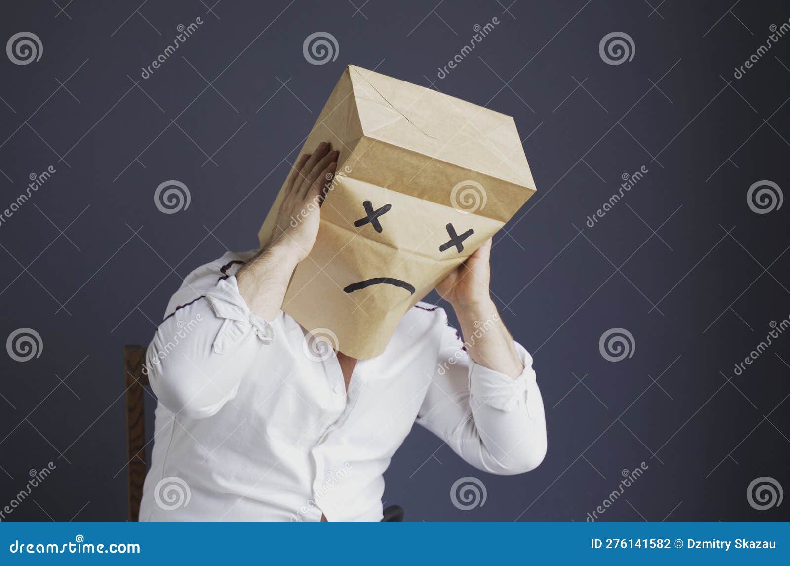 Crying Emoticon Hot Air Balloon Flying With Clouds On Sky, Traveling ...