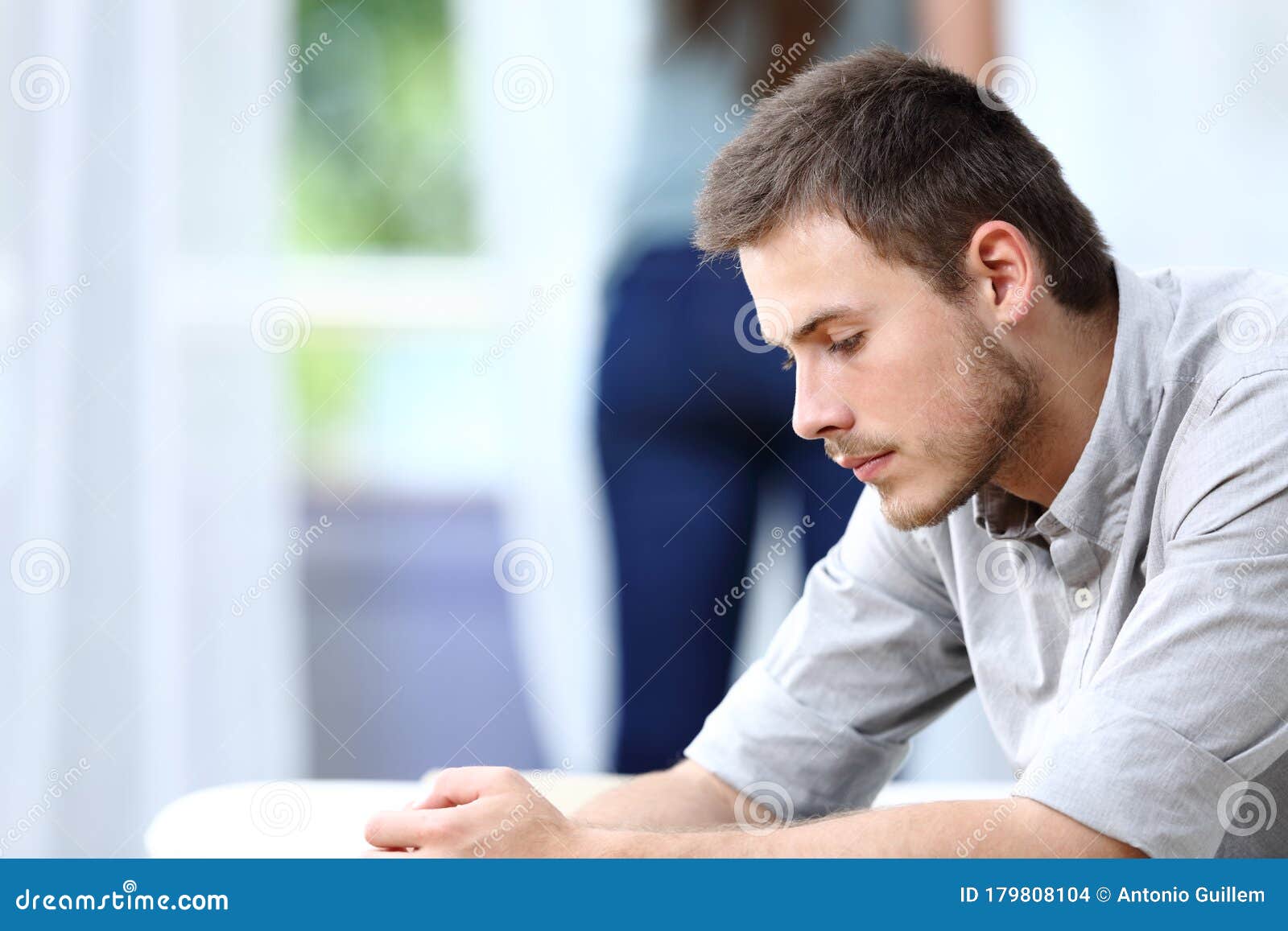 Sad Man Complaining about Relationship Problems Stock Photo - Image of ...