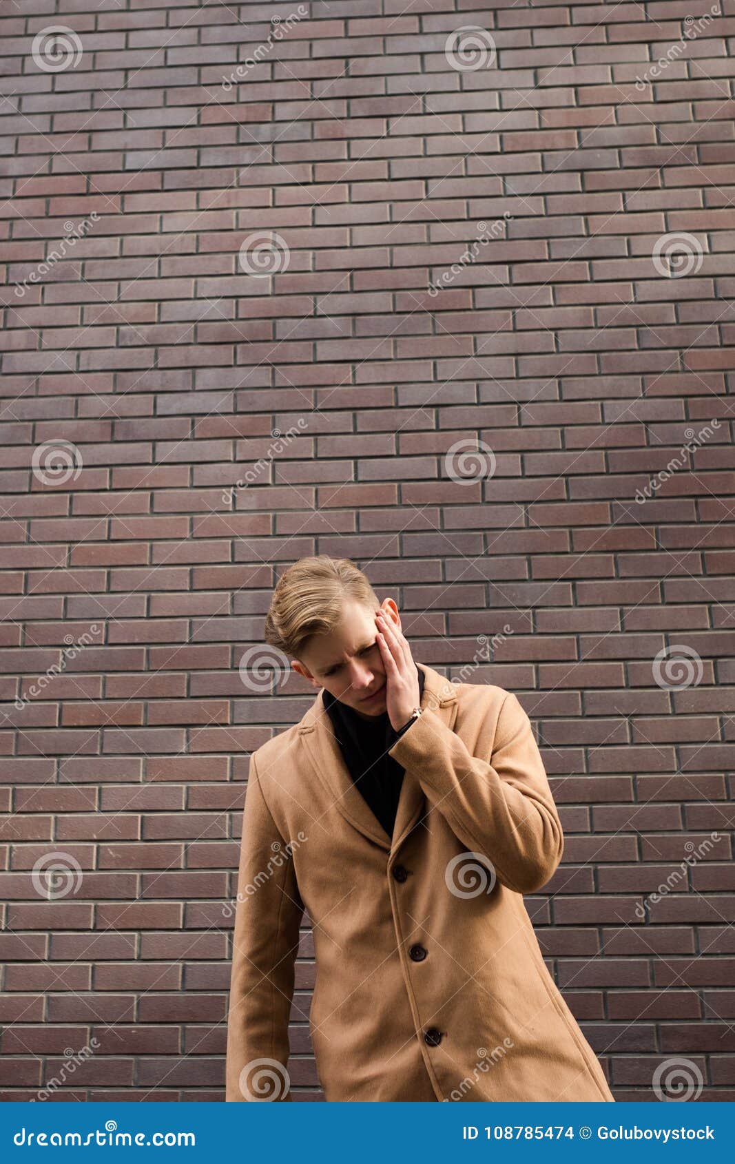 Sad Man Concern Expression Emotion Despair Stock Photo - Image of young ...