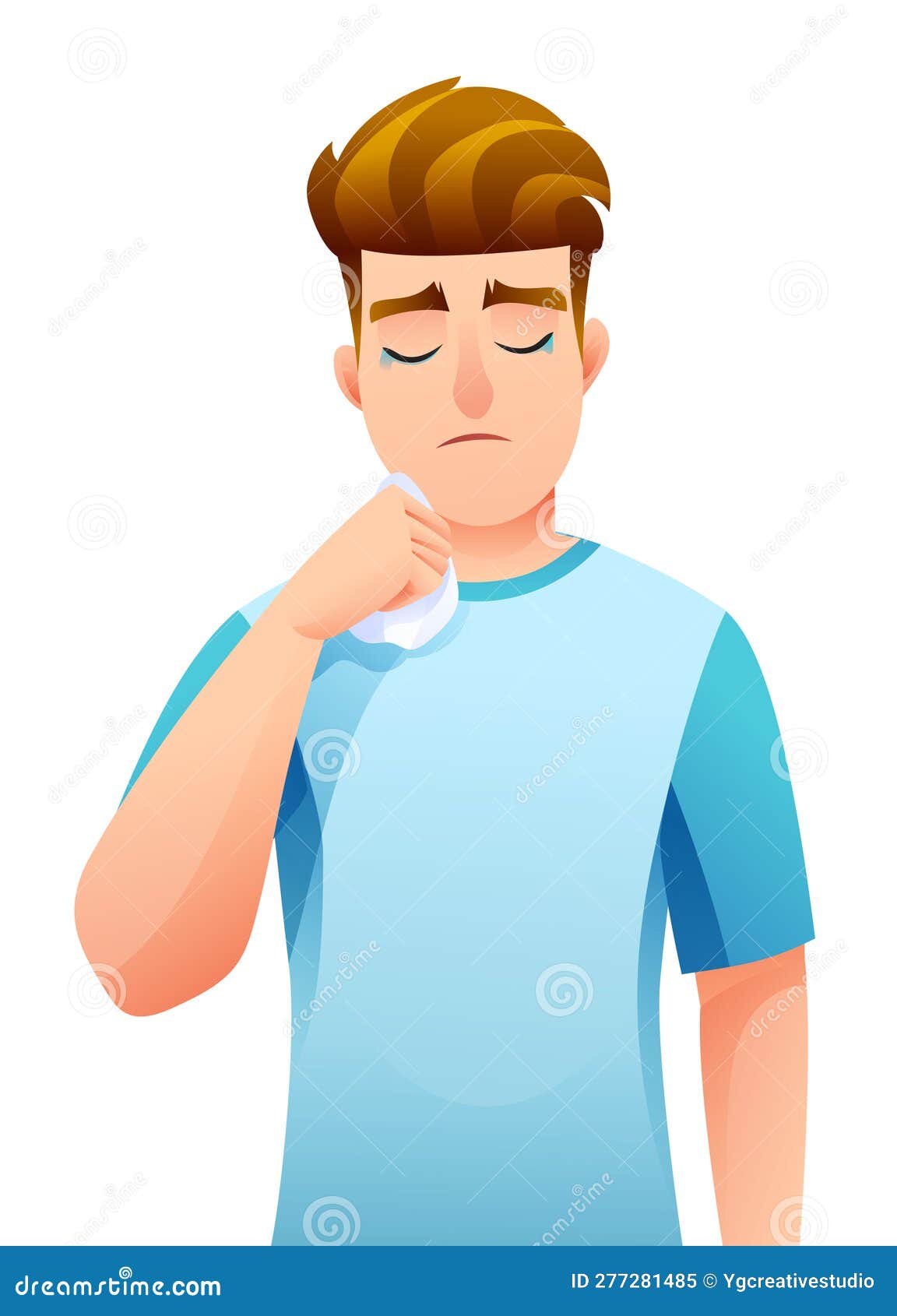 Sad Man Expression Character Stock Vector - Illustration of flat ...