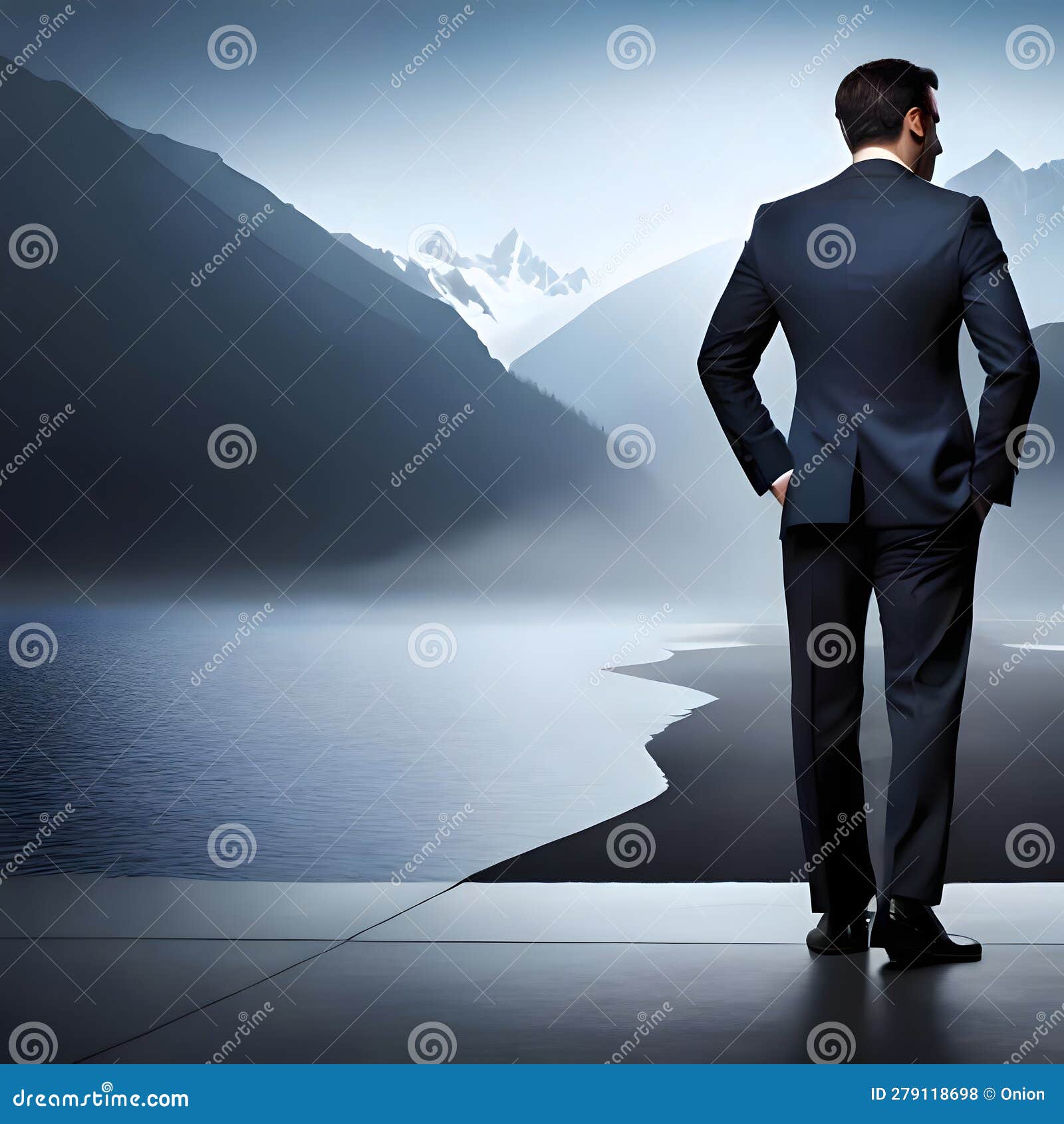 Sad Man Feeling Withdrawn - Ai Generated Image Stock Illustration ...
