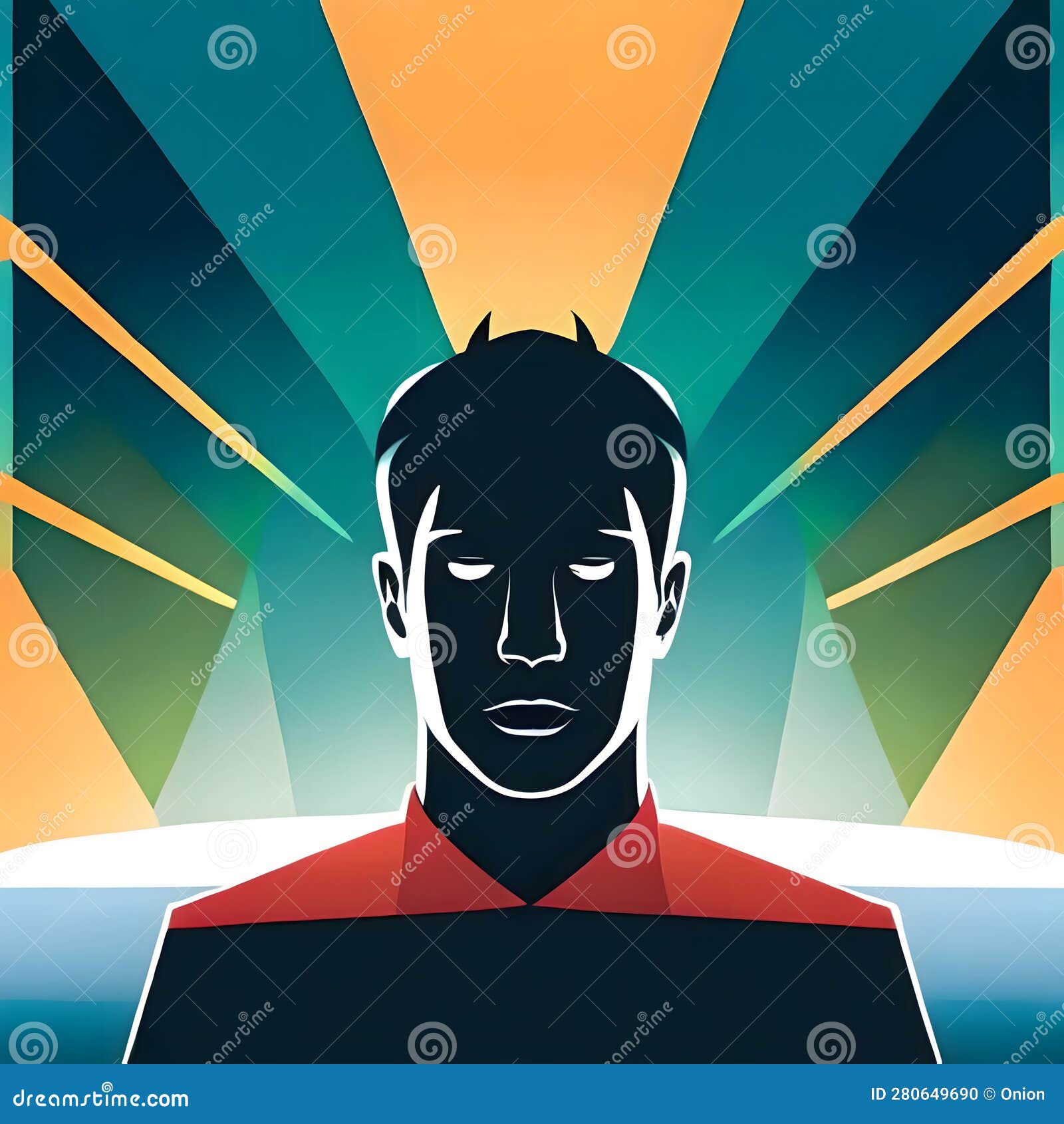 Sad Man Feeling Withdrawn - Ai Generated Image Stock Illustration ...