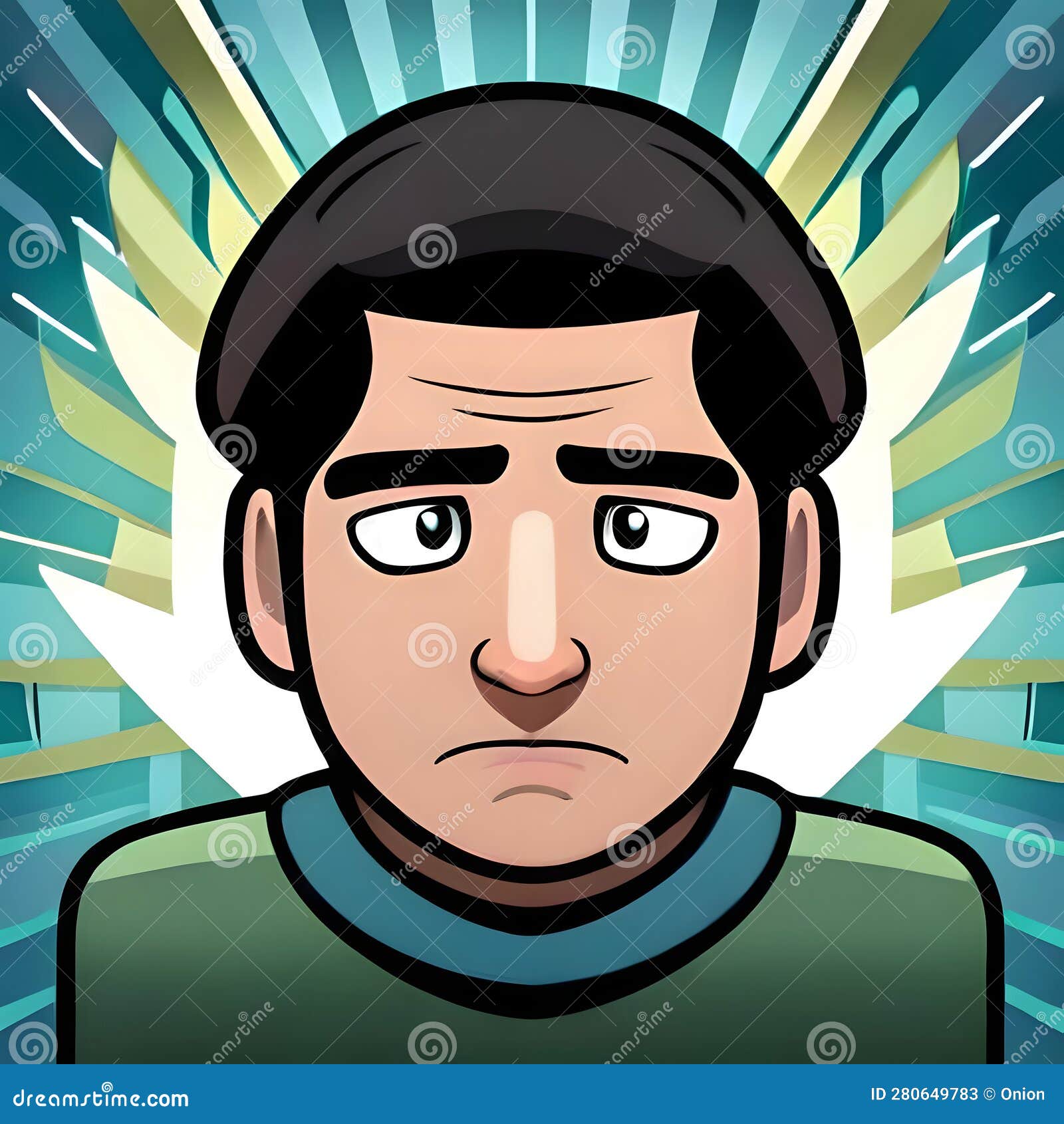 Sad Man Feeling Withdrawn - Ai Generated Image Stock Illustration ...