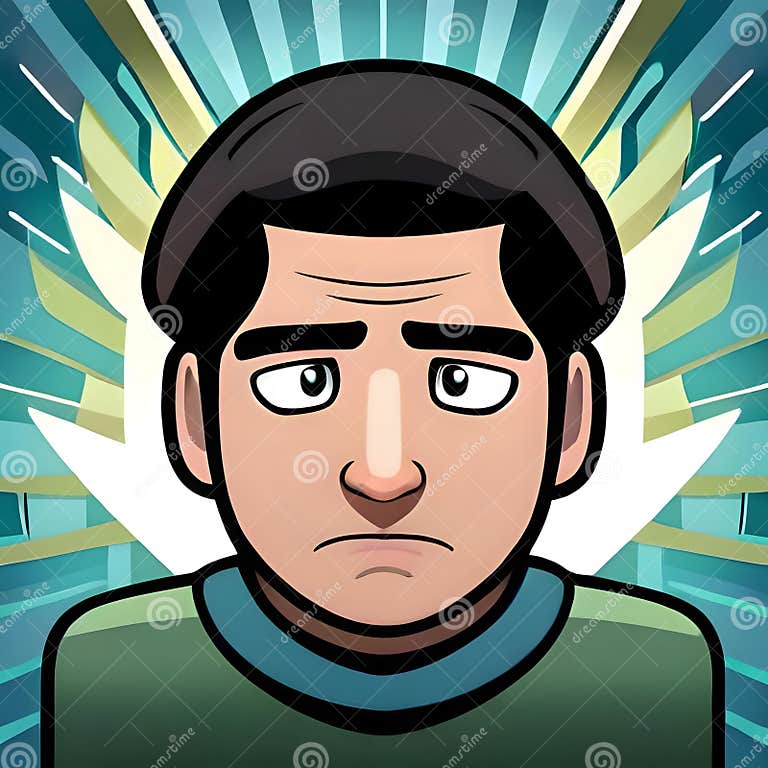 Sad Man Feeling Withdrawn - Ai Generated Image Stock Illustration ...