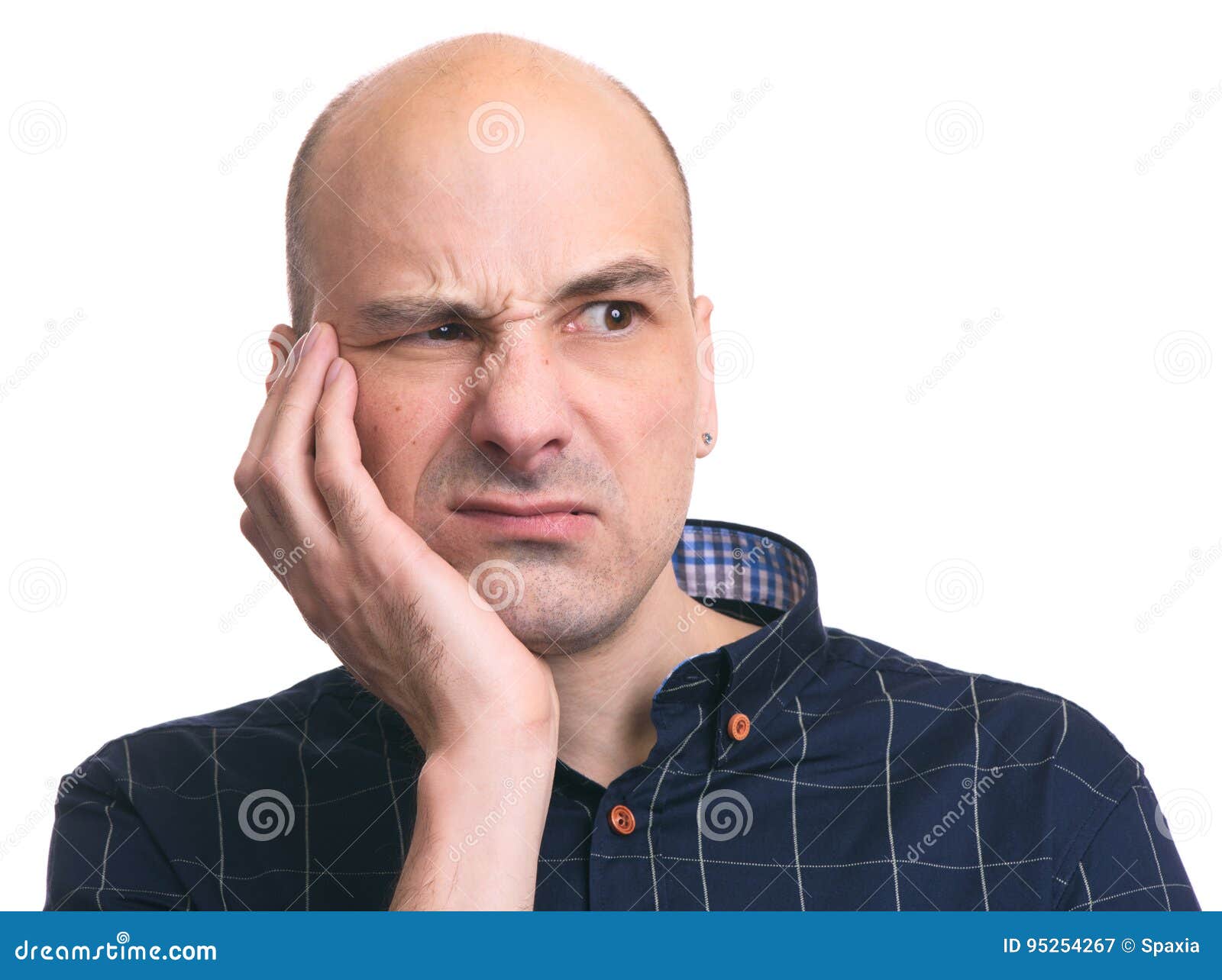 Sad Man Feeling Tooth Pain. Teeth Problem Stock Image - Image of hurt ...