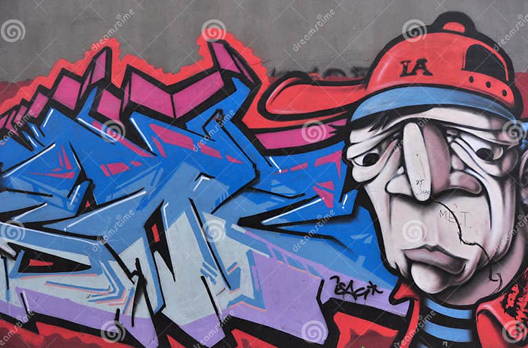 Sad Man Graffiti editorial photo. Image of paint, background - 18564541