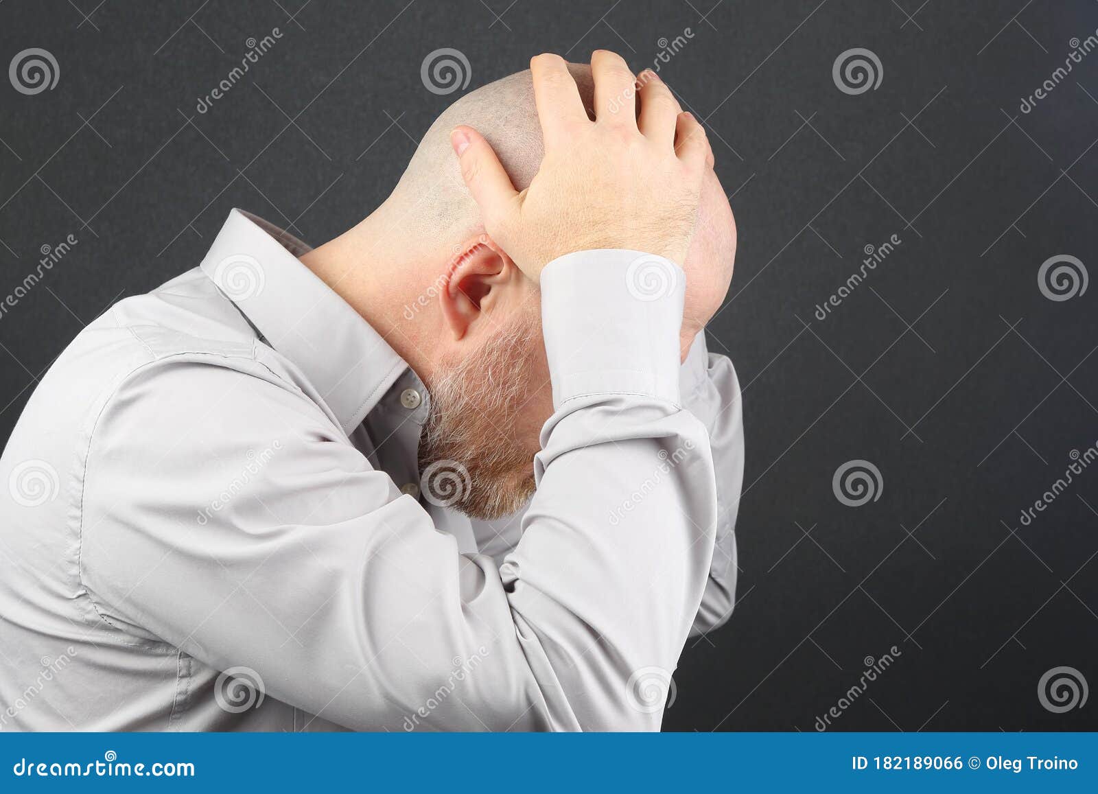 Sad Man with Hands Closed Face Stock Photo - Image of desperate ...