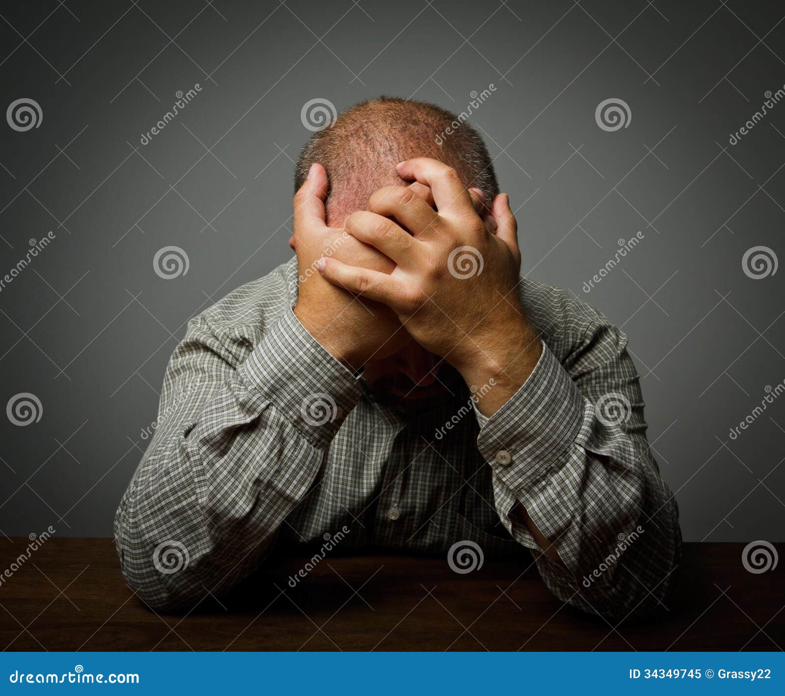 Sad man stock image. Image of person, depressed, gray - 34349745