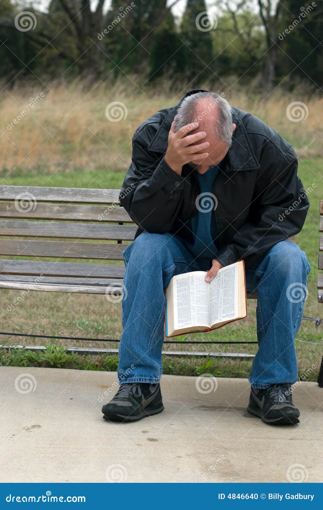 Sad man holding bible stock photo. Image of despair, spiritual - 4846640