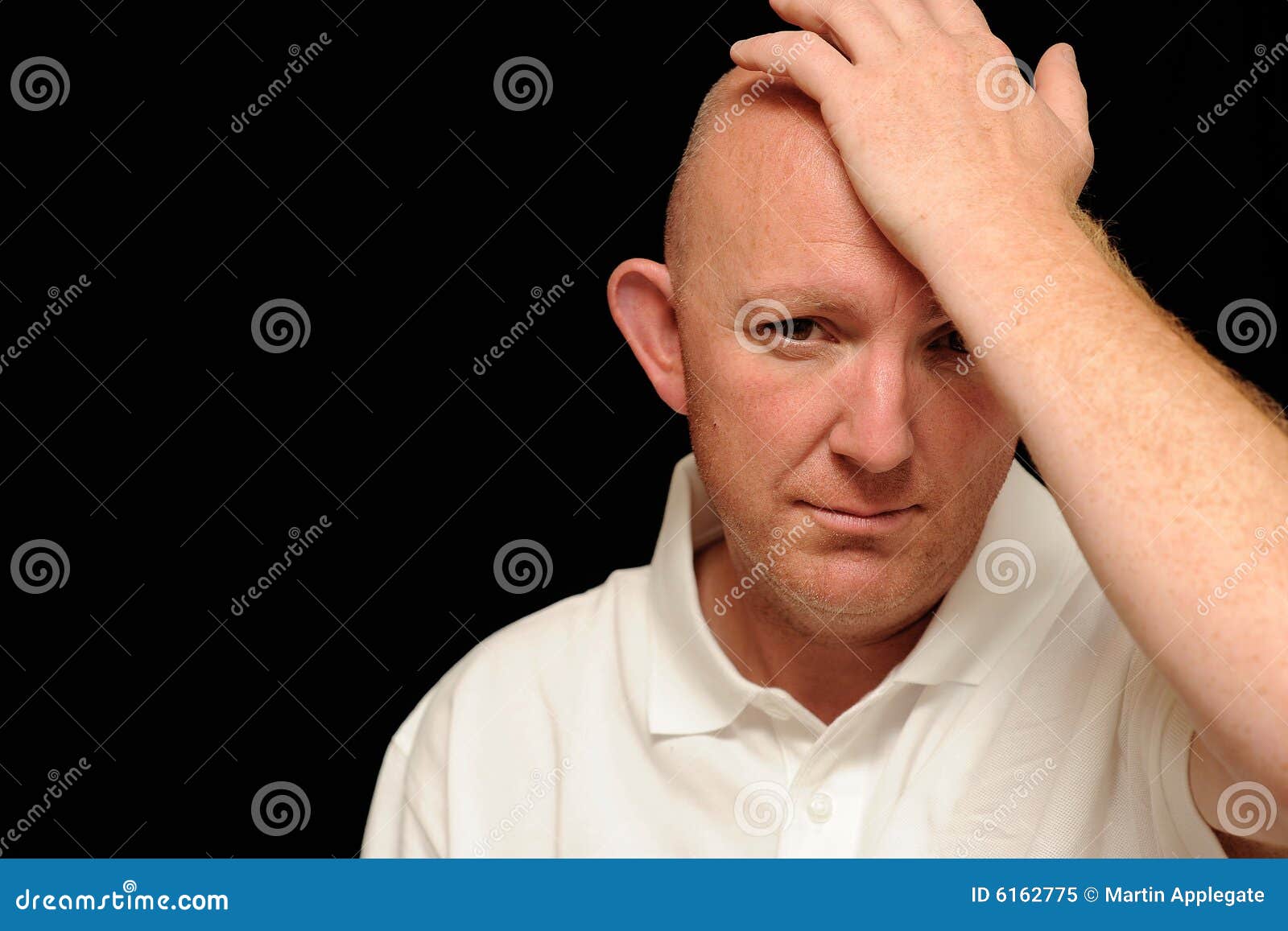 Sad man holding head stock image. Image of head, heartbreak - 6162775