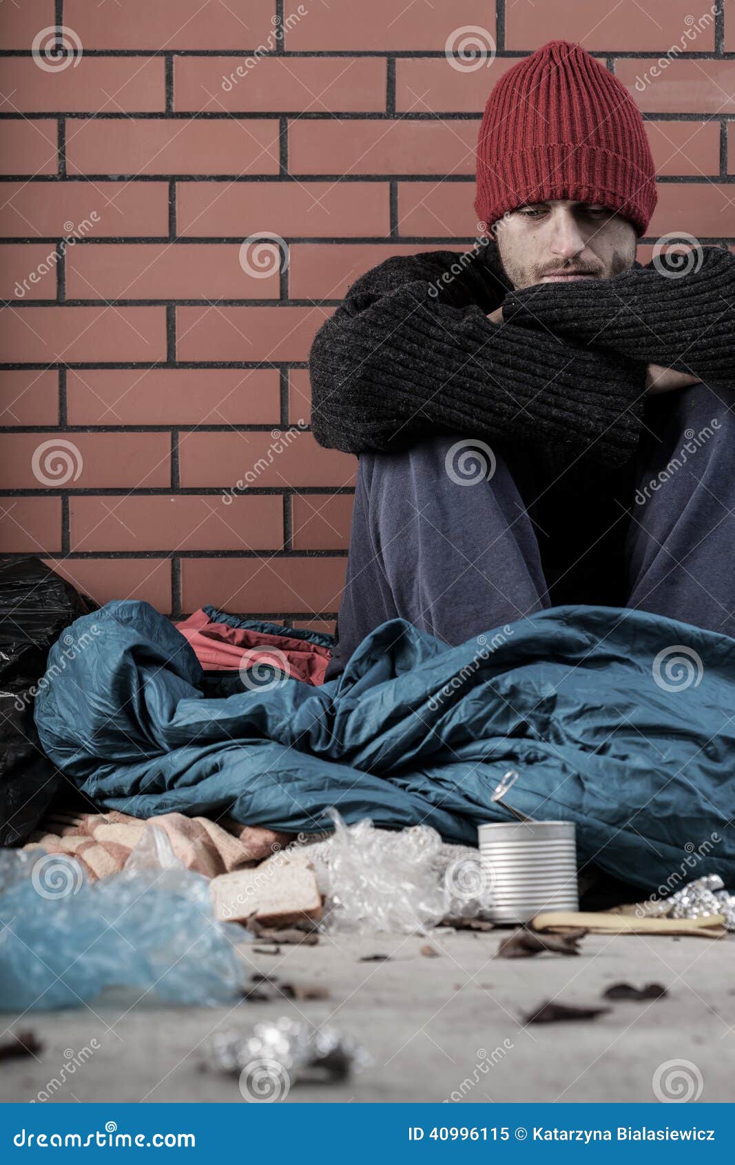 Sad man without home stock image. Image of alcohol, living - 40996115