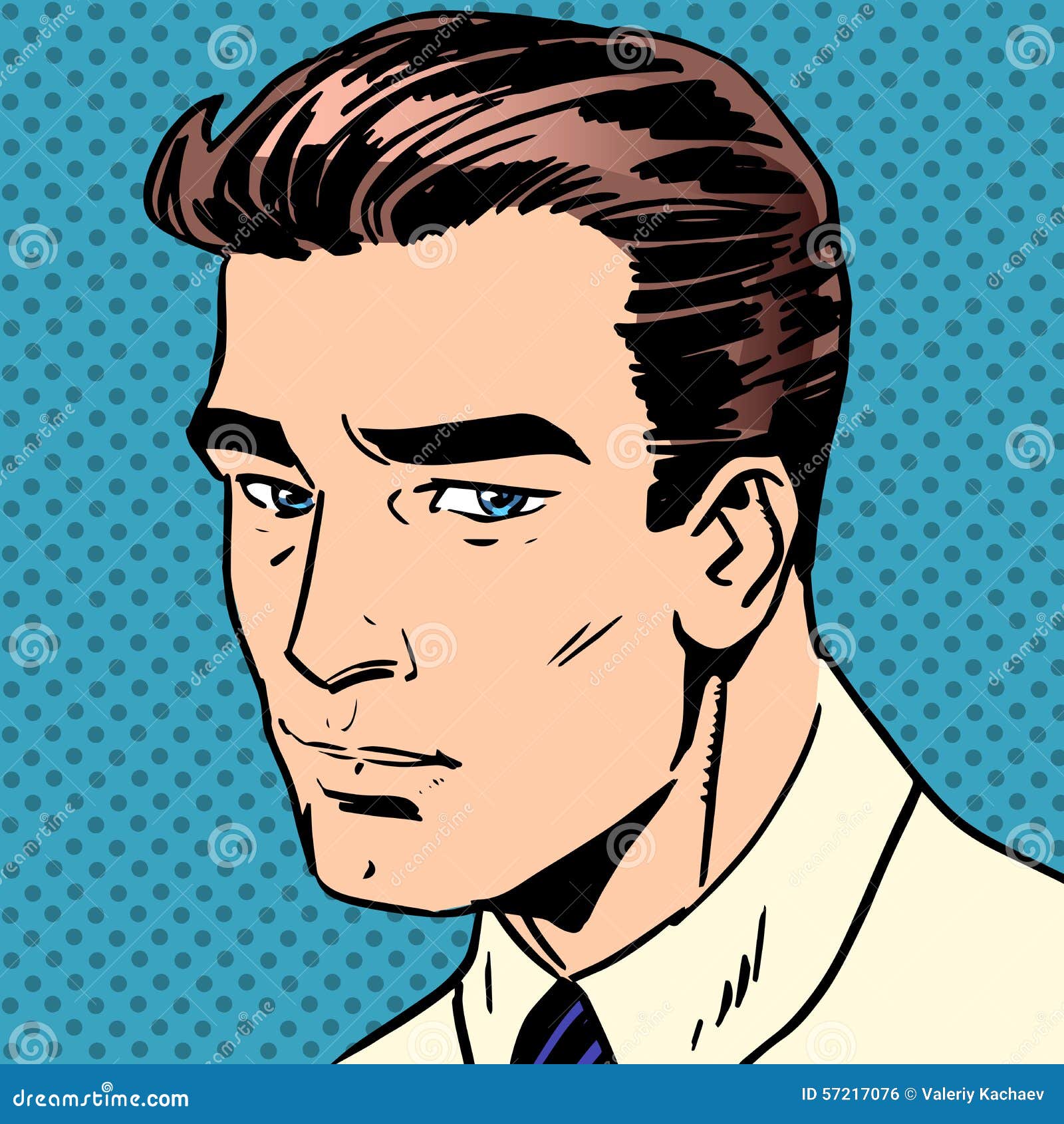 Sad man not smiling stock vector. Illustration of modern - 57217076