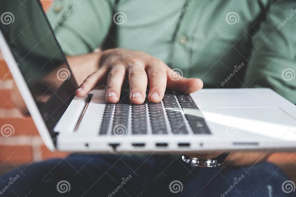 Sad man notebook stock image. Image of white, sitting - 154612409