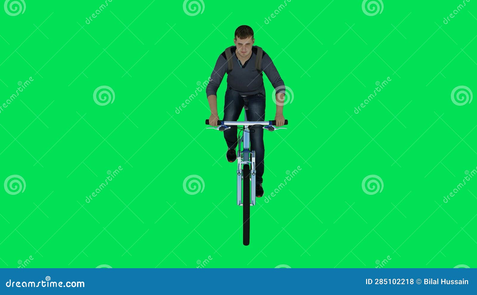 Sad Man Riding Bicycle from Front Angle Stock Footage - Video of night ...