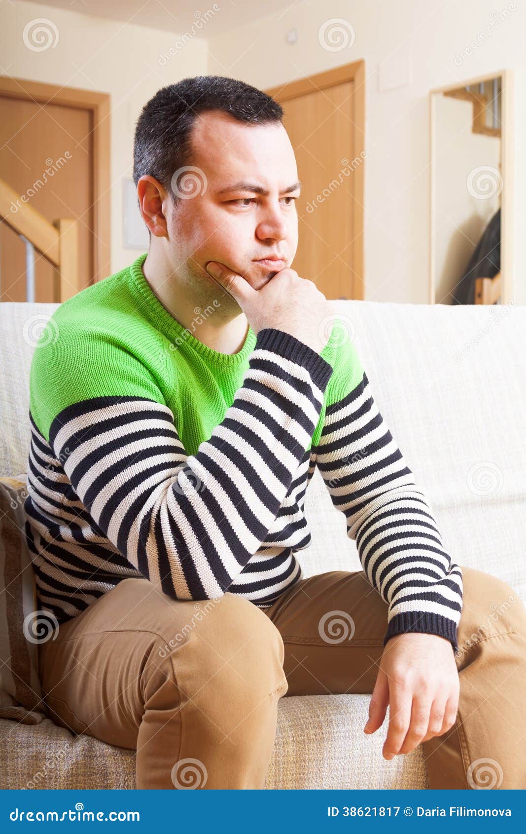 Sad man stock image. Image of solitude, thinking, depressed - 38621817