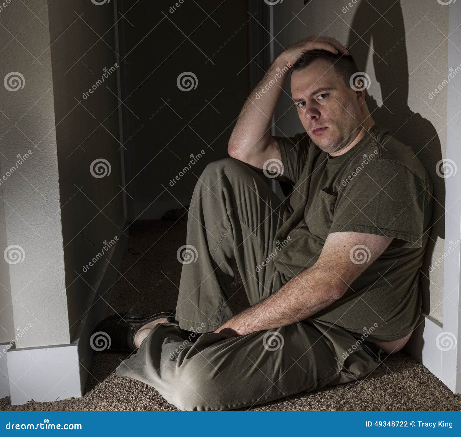 Sad Man Staring at the Cmera Stock Photo - Image of loneliness, loss ...