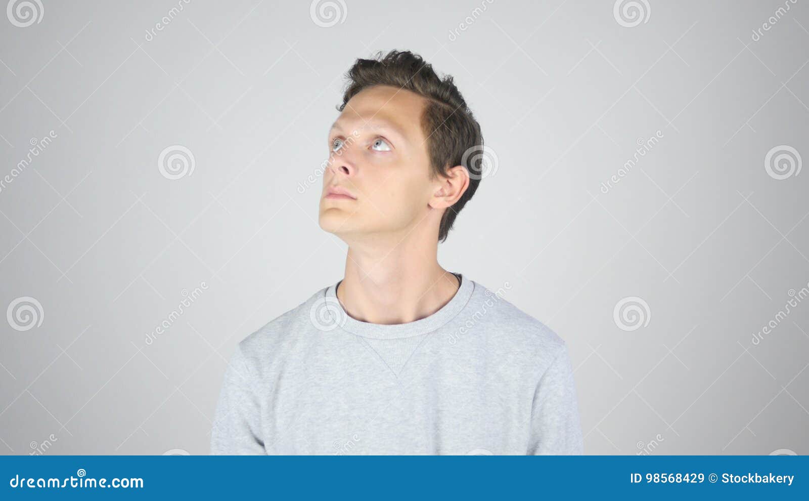 Sad Man Thinking in Frustration about His Project, Stock Image - Image ...