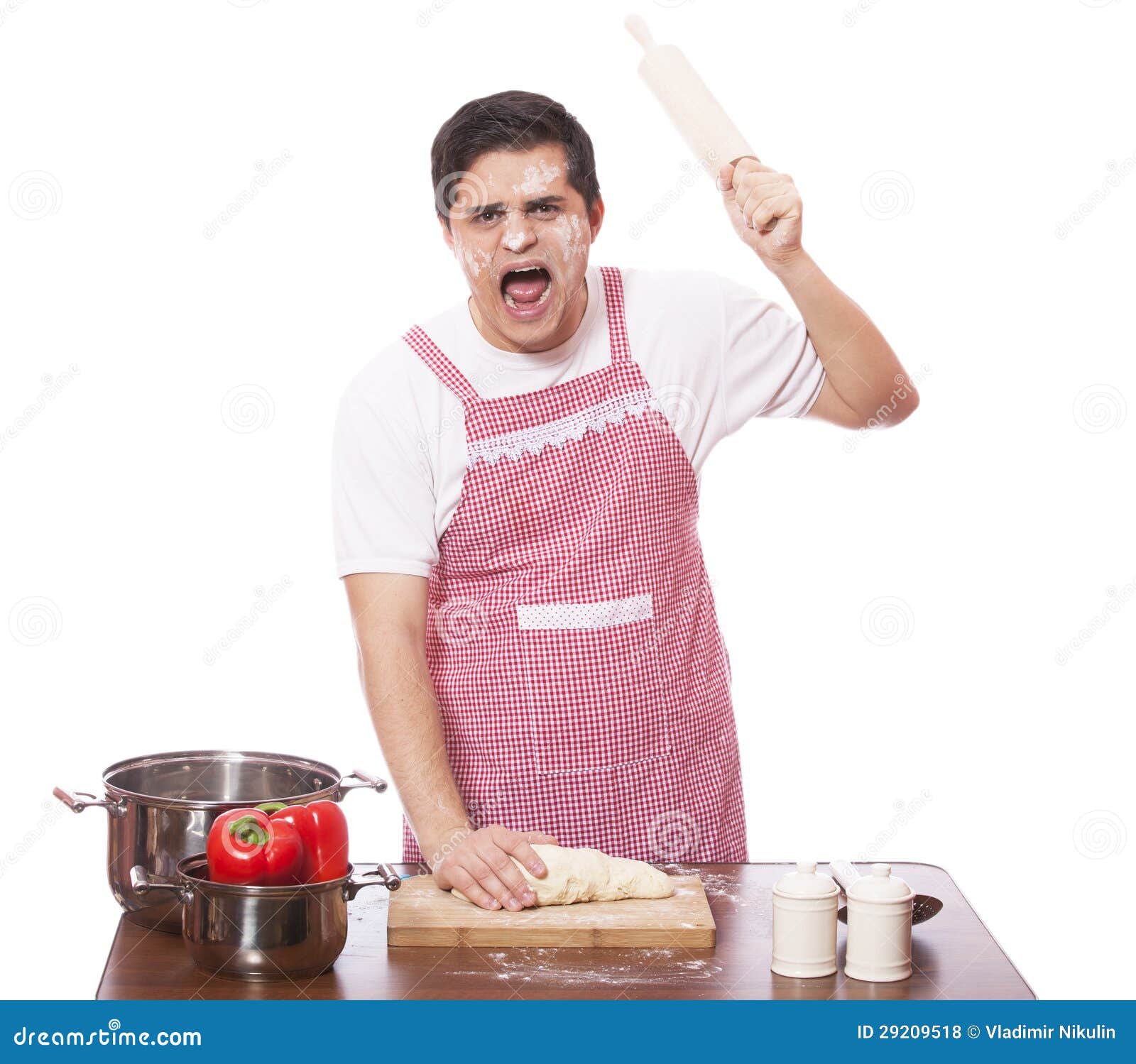 Sad man try to cooking stock photo. Image of chef, lifestyle - 29209518