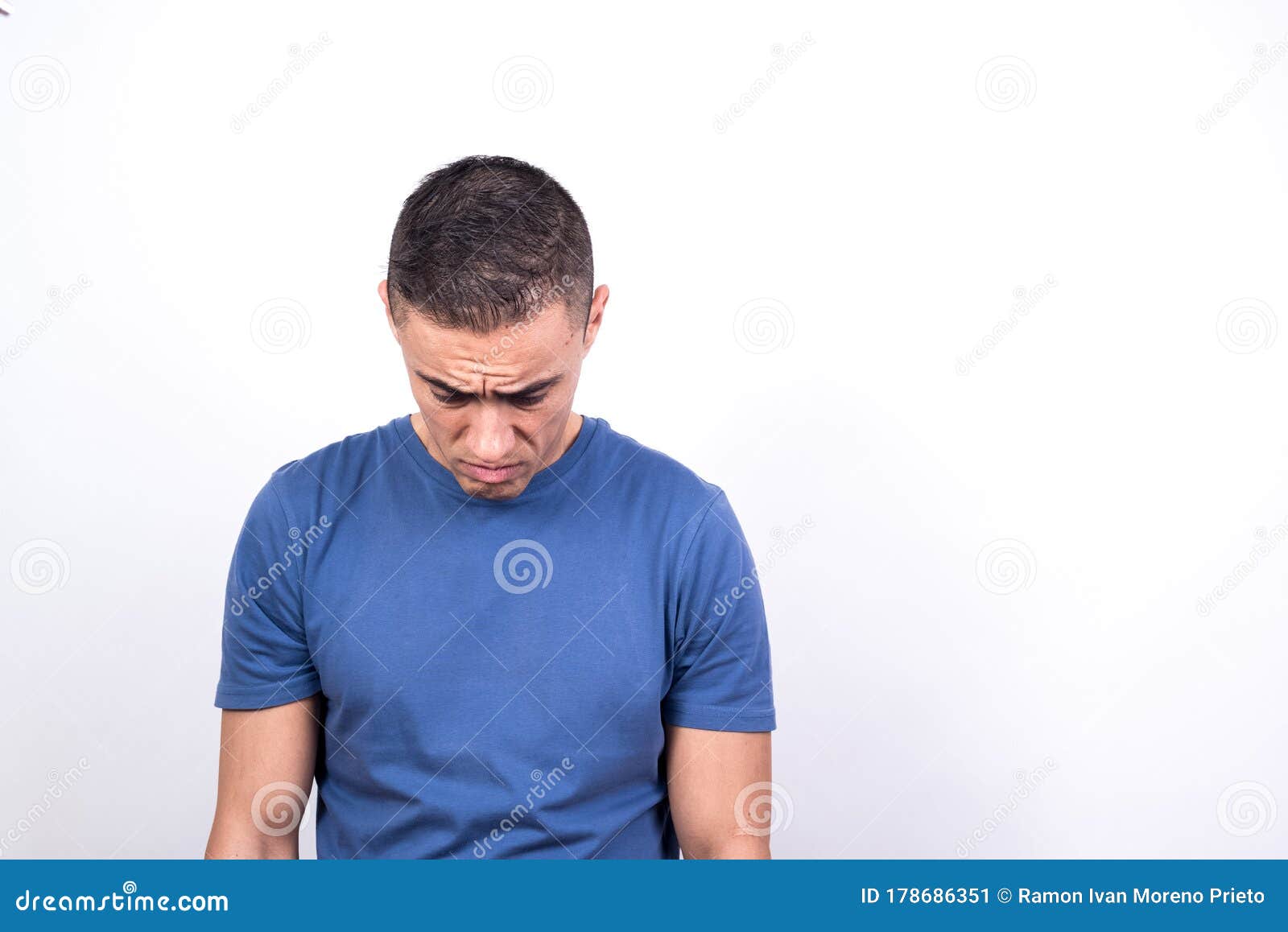 Sad man stock image. Image of serious, lonely, thoughtful - 178686351