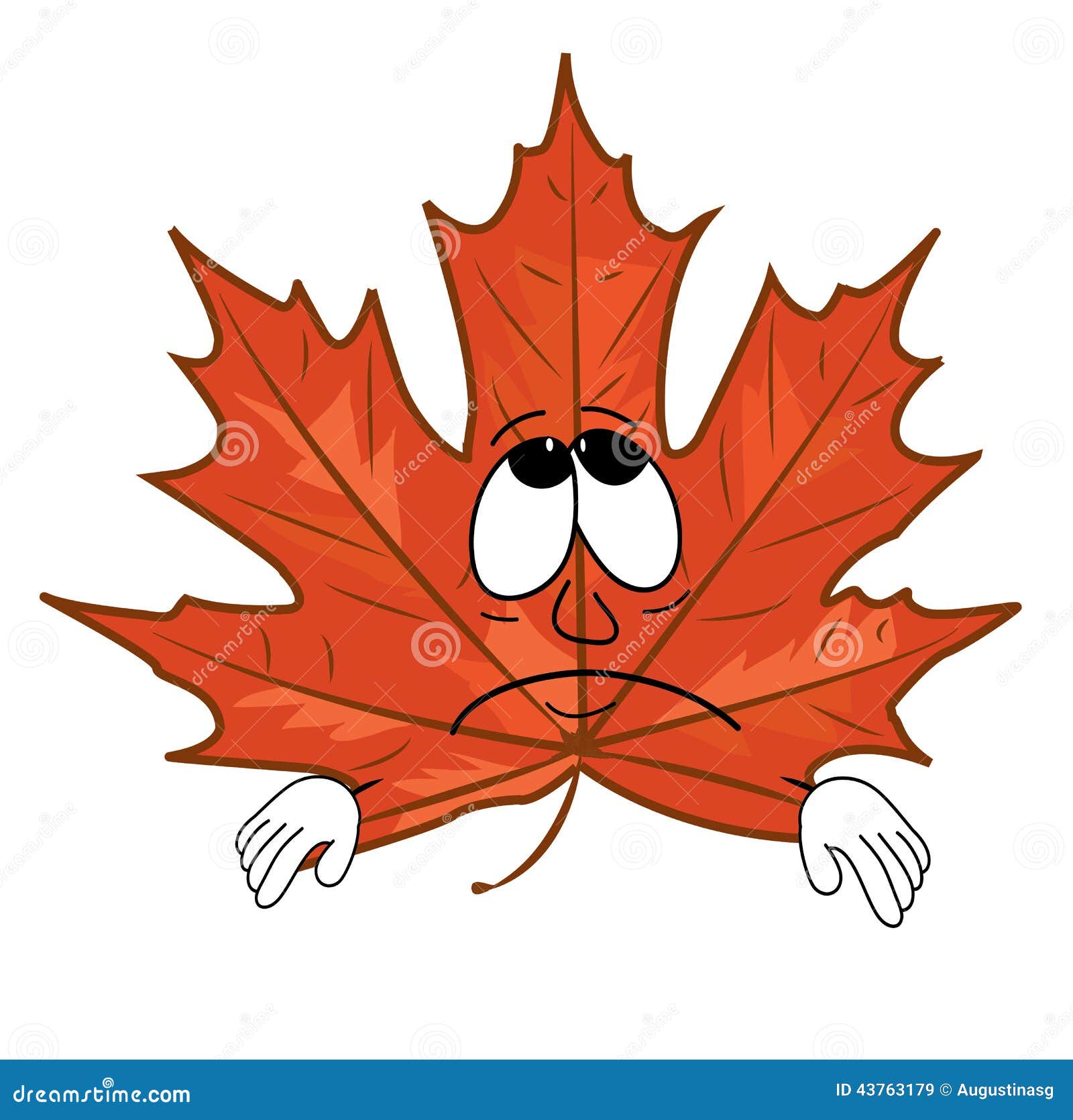 Sad Mapple Leaf Cartoon Royalty-Free Illustration | CartoonDealer.com ...