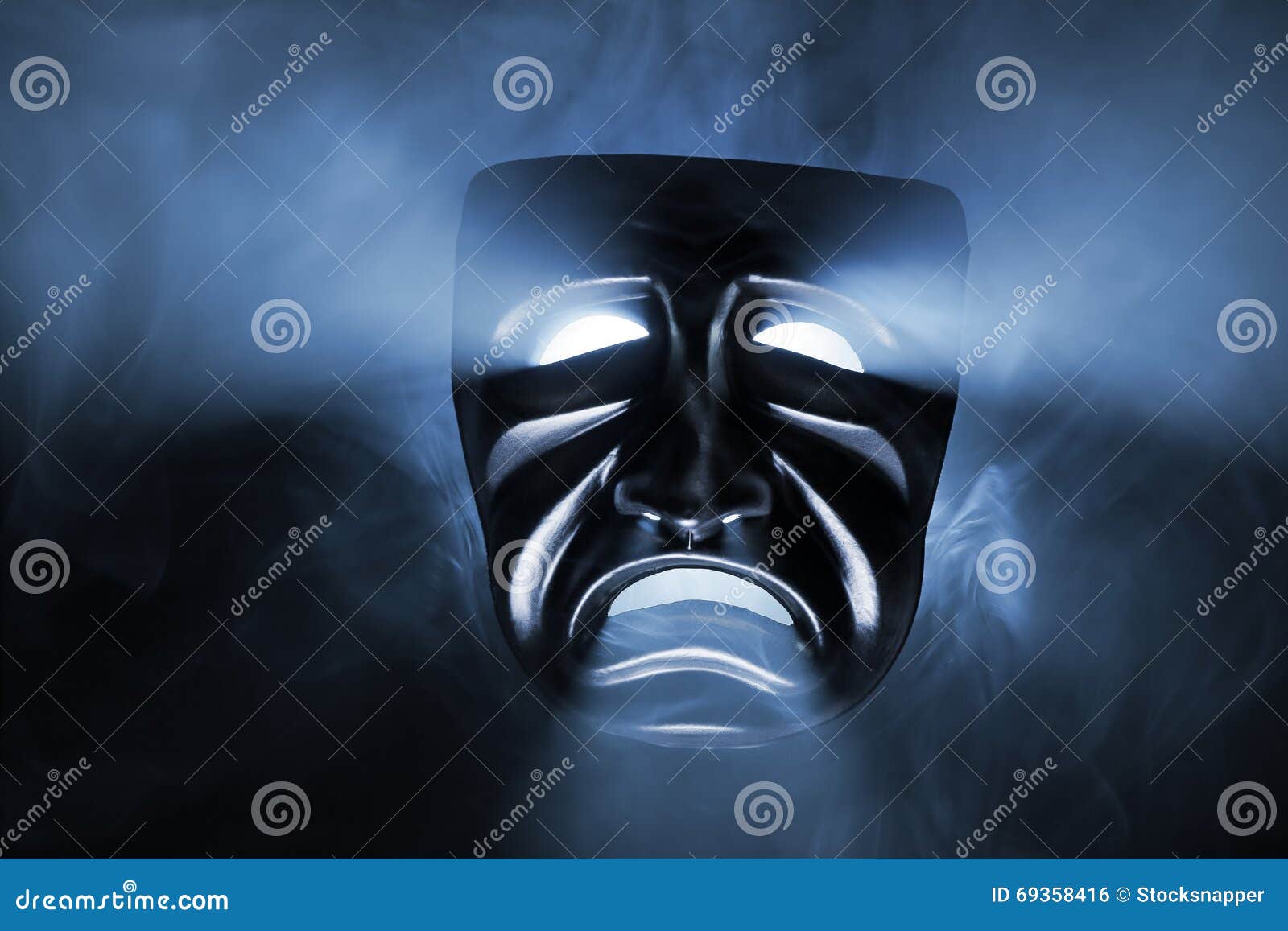 Sad Mask stock photo. Image of object, smoky, eyes, disguise - 69358416