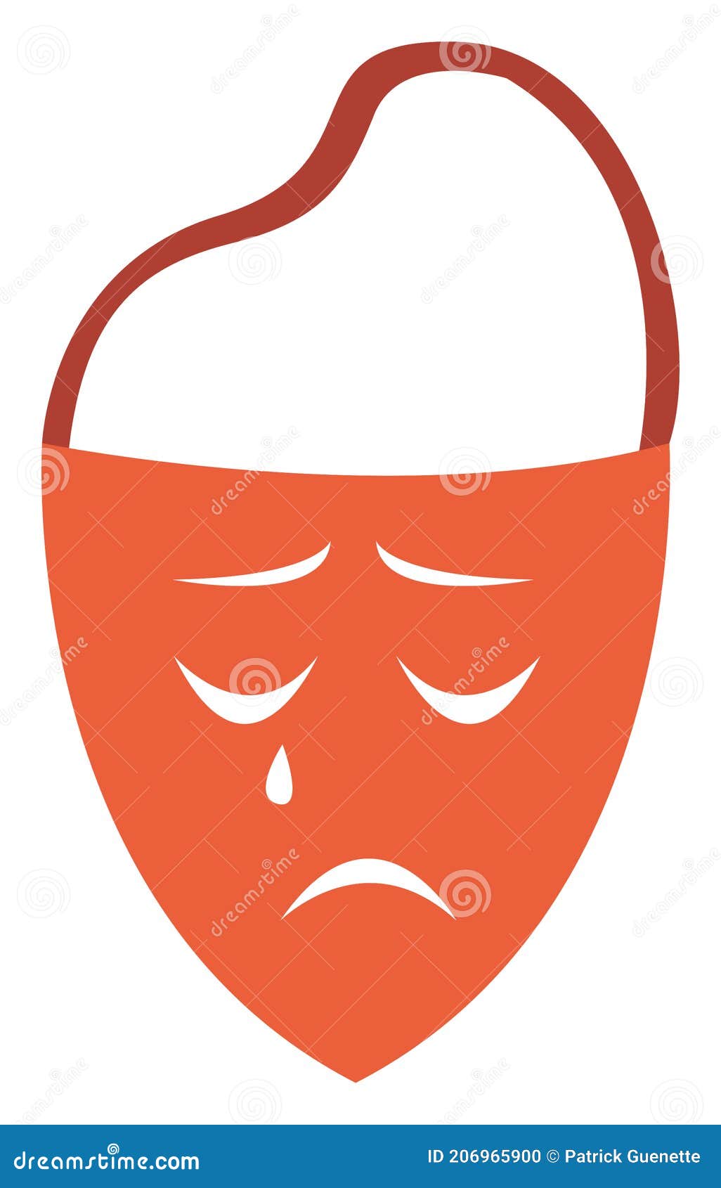 Sad Mask, Illustration, Vector Stock Vector - Illustration of laugh ...