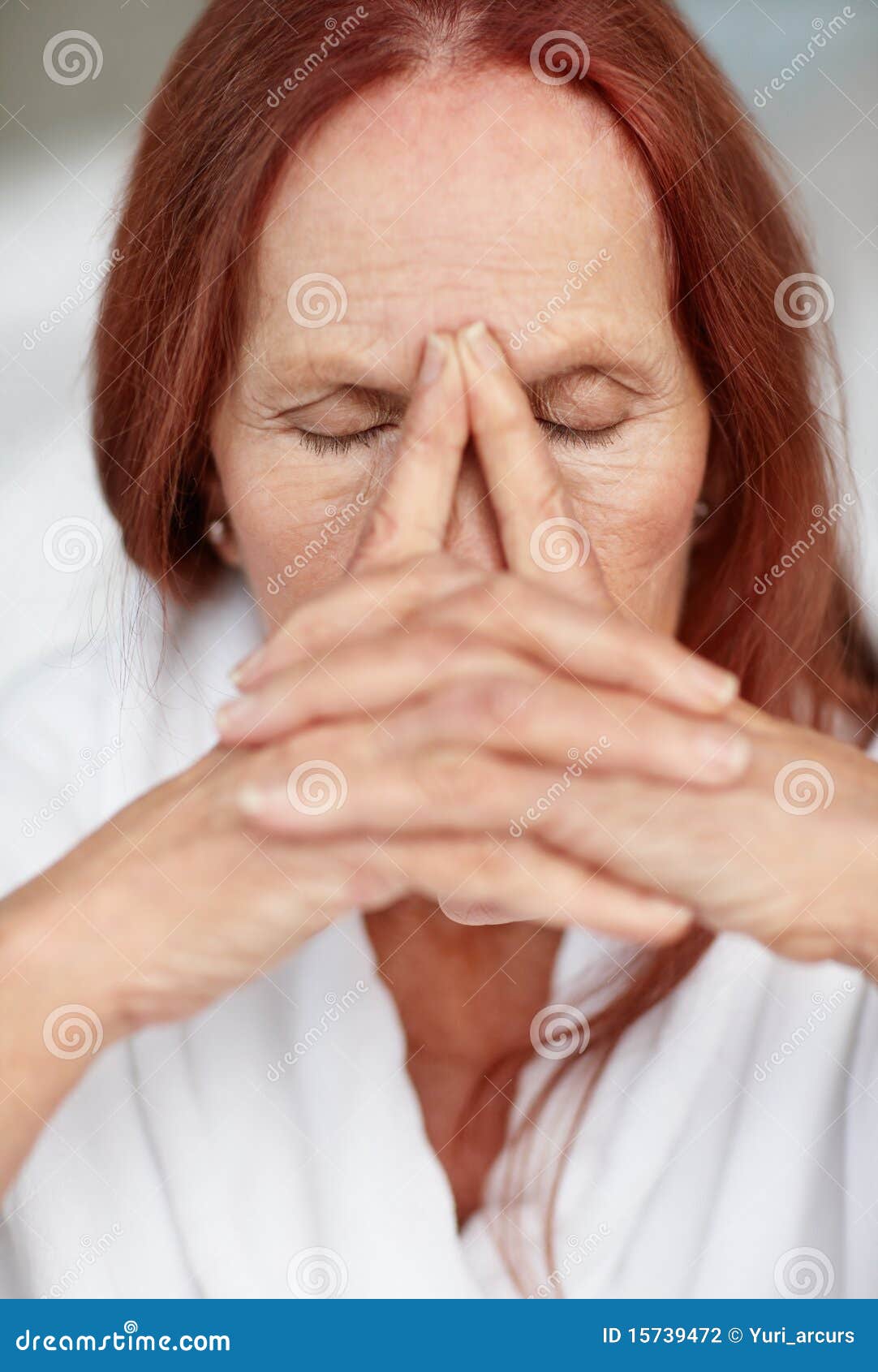 Sad Mature Woman in a Deep Pain Stock Photo - Image of illness, mature ...