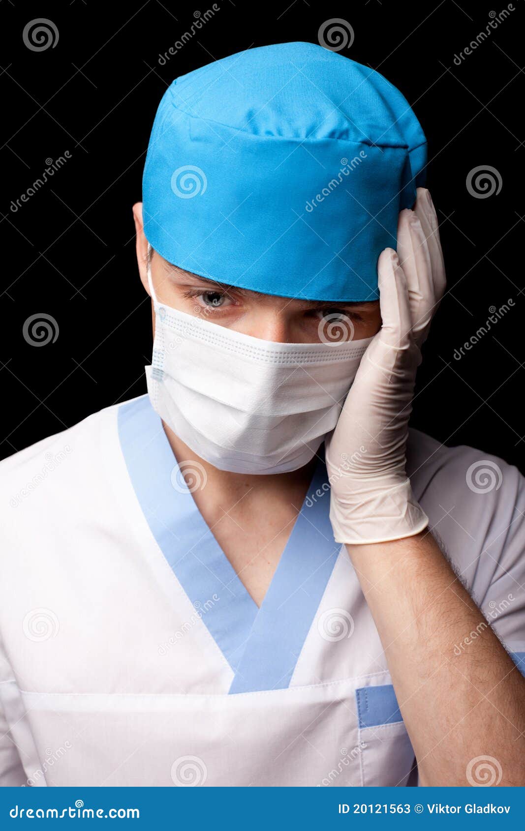 Sad medical doctor stock image. Image of background, illness - 20121563