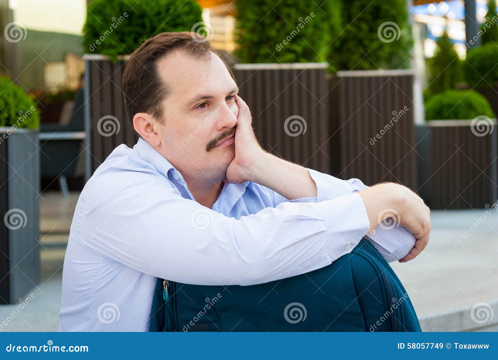 Sad Middle Age Man Portrait Stock Image - Image of fired, crisis: 58057749