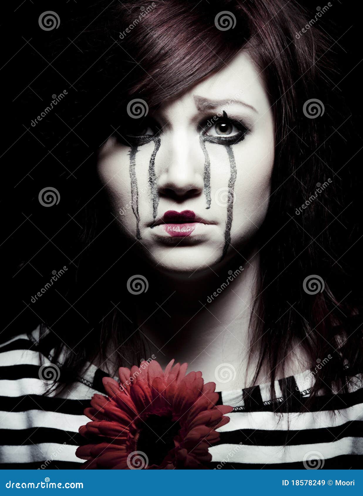 Sad mime stock image. Image of actress, feeling, adult - 18578249