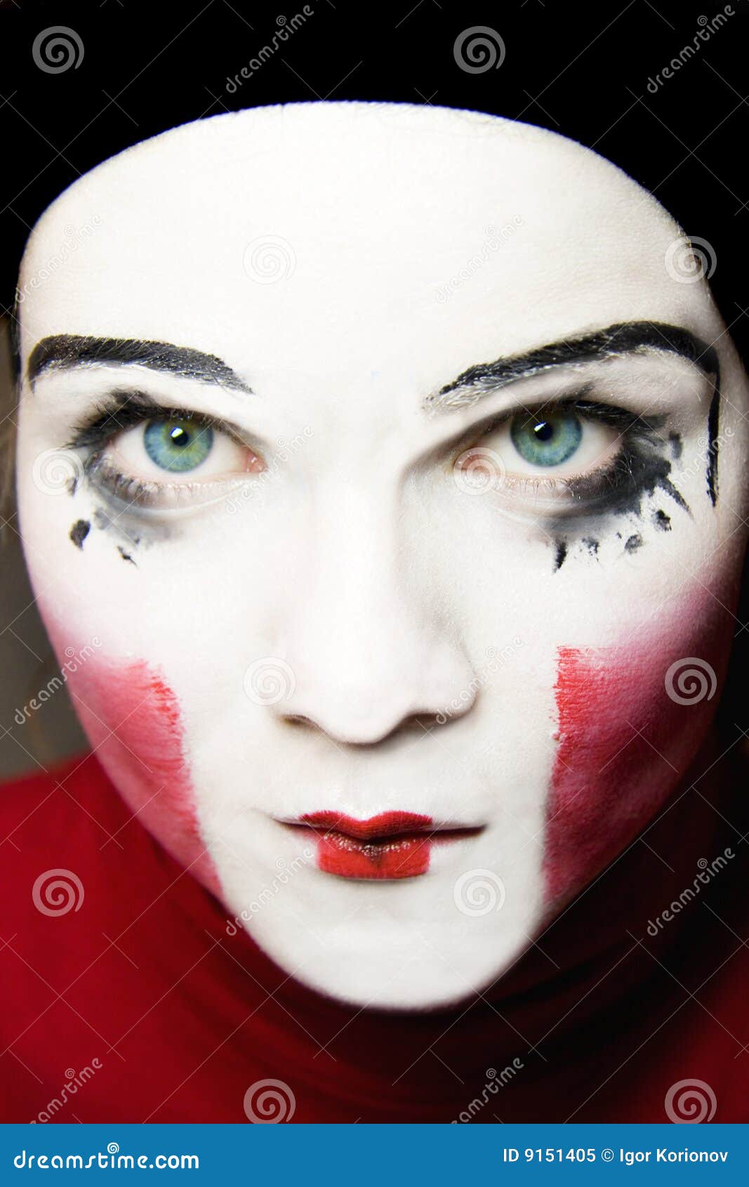Sad mime stock image. Image of grease, eyes, actress, portrait - 9151405