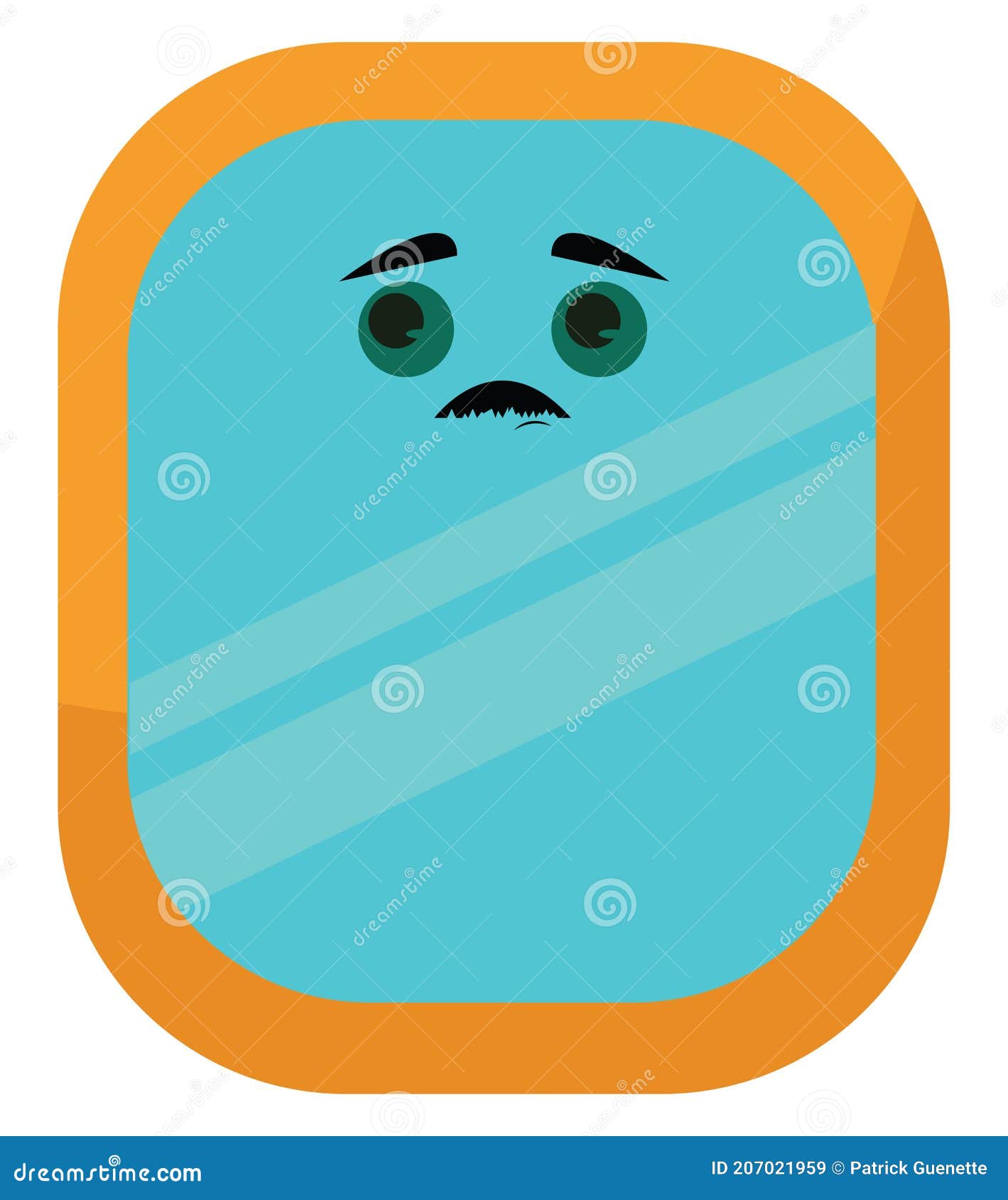 Sad Mirror, Illustration, Vector Stock Vector - Illustration of people ...