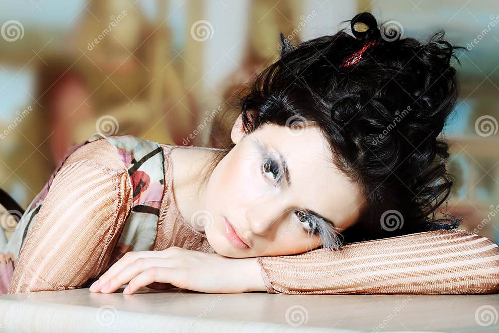 Sad model stock photo. Image of posing, girl, caucasian - 14959750