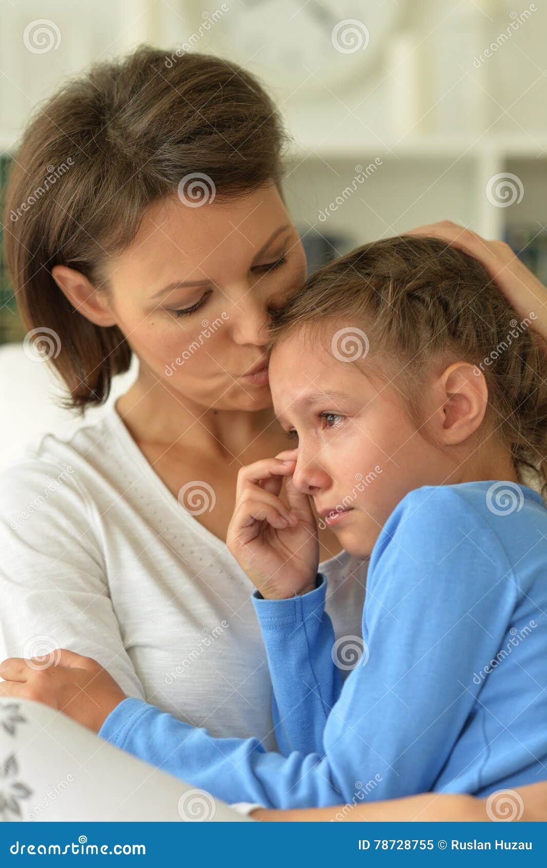 Sad mom and daughter stock image. Image of elderly, portrait - 78728755