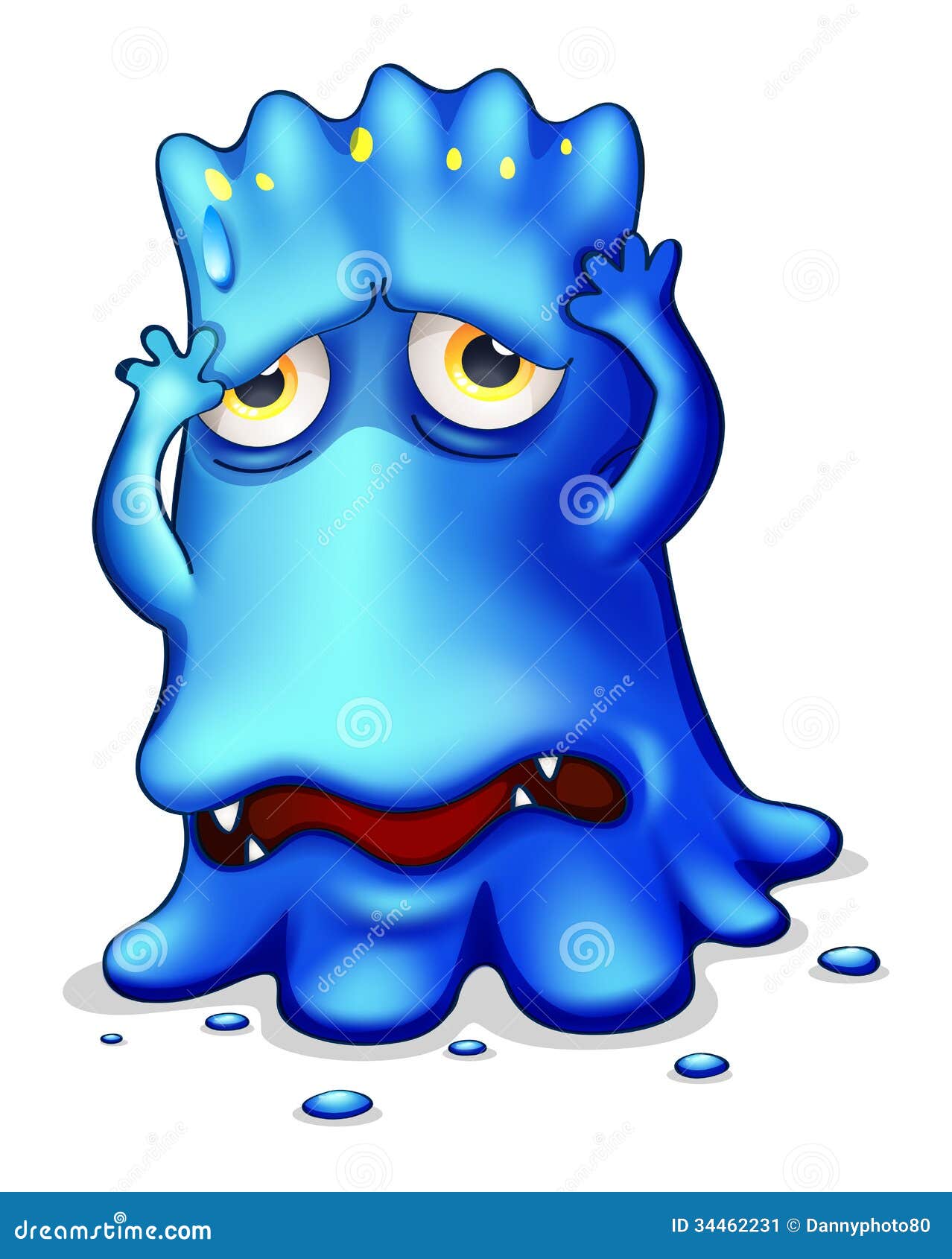 A Sad Monster Because Of Failure Stock Image - Image: 34462231
