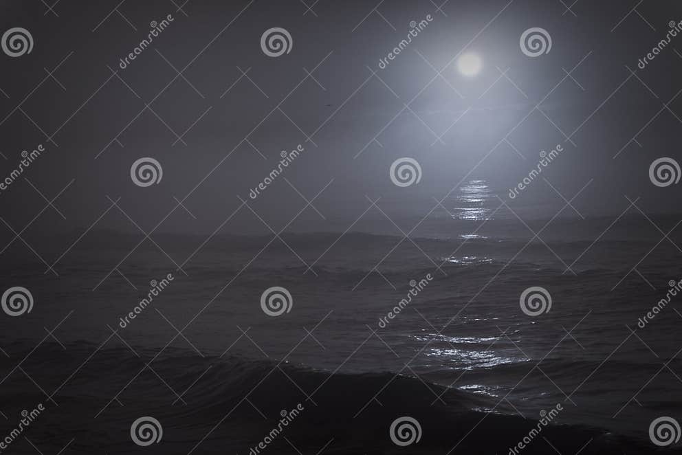 Sad moon stock image. Image of wave, sunrise, light, shadows - 16153235