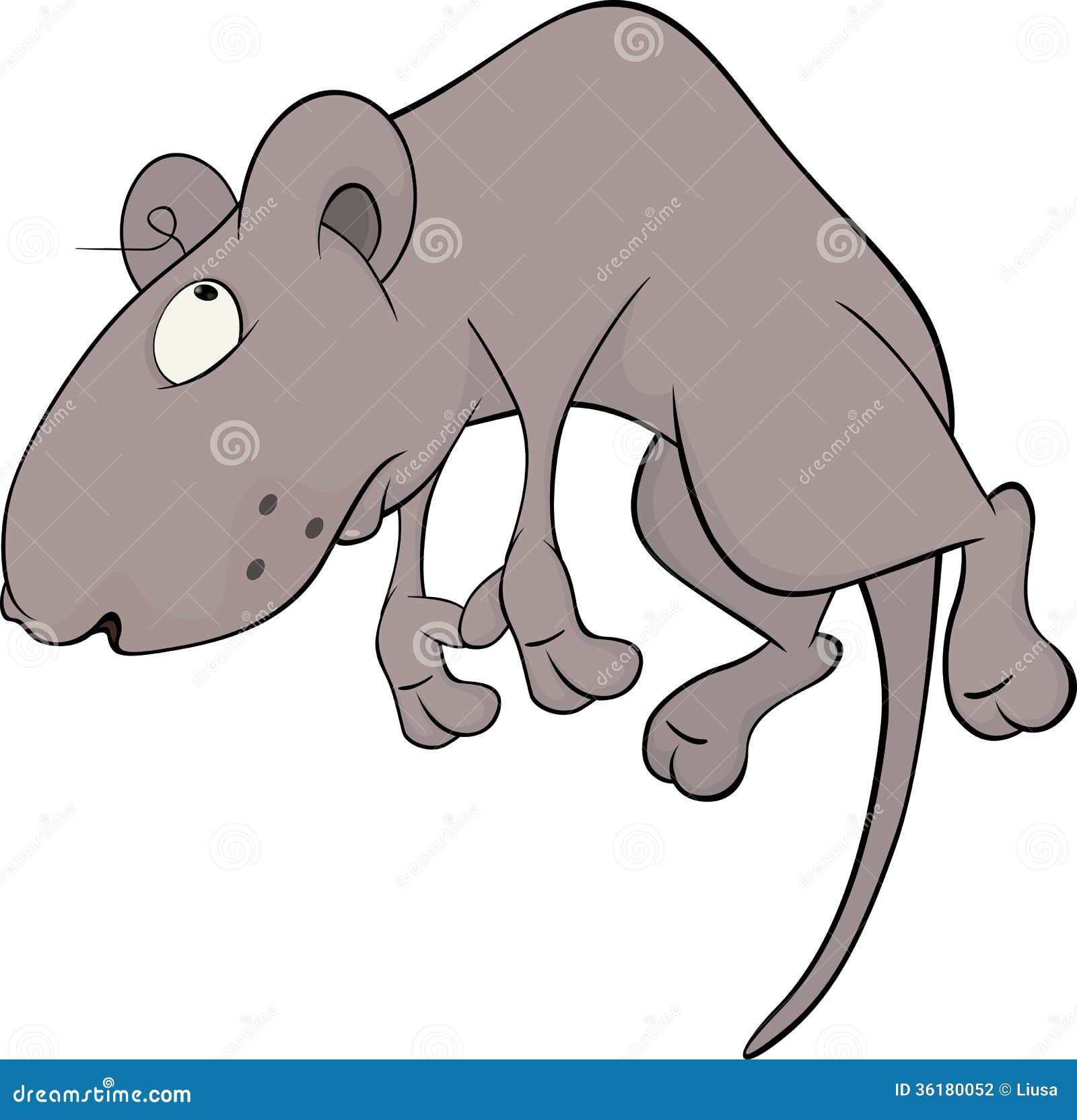 The sad mouse stock vector. Illustration of isolated - 36180052