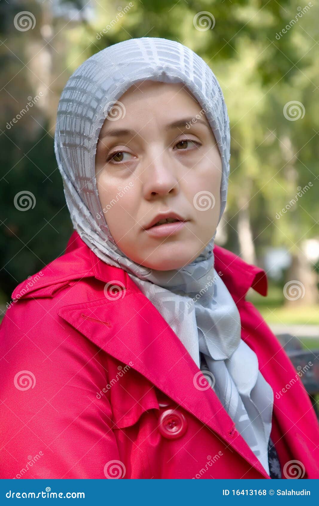 Sad muslim woman stock photo. Image of caucasian, brooding - 16413168