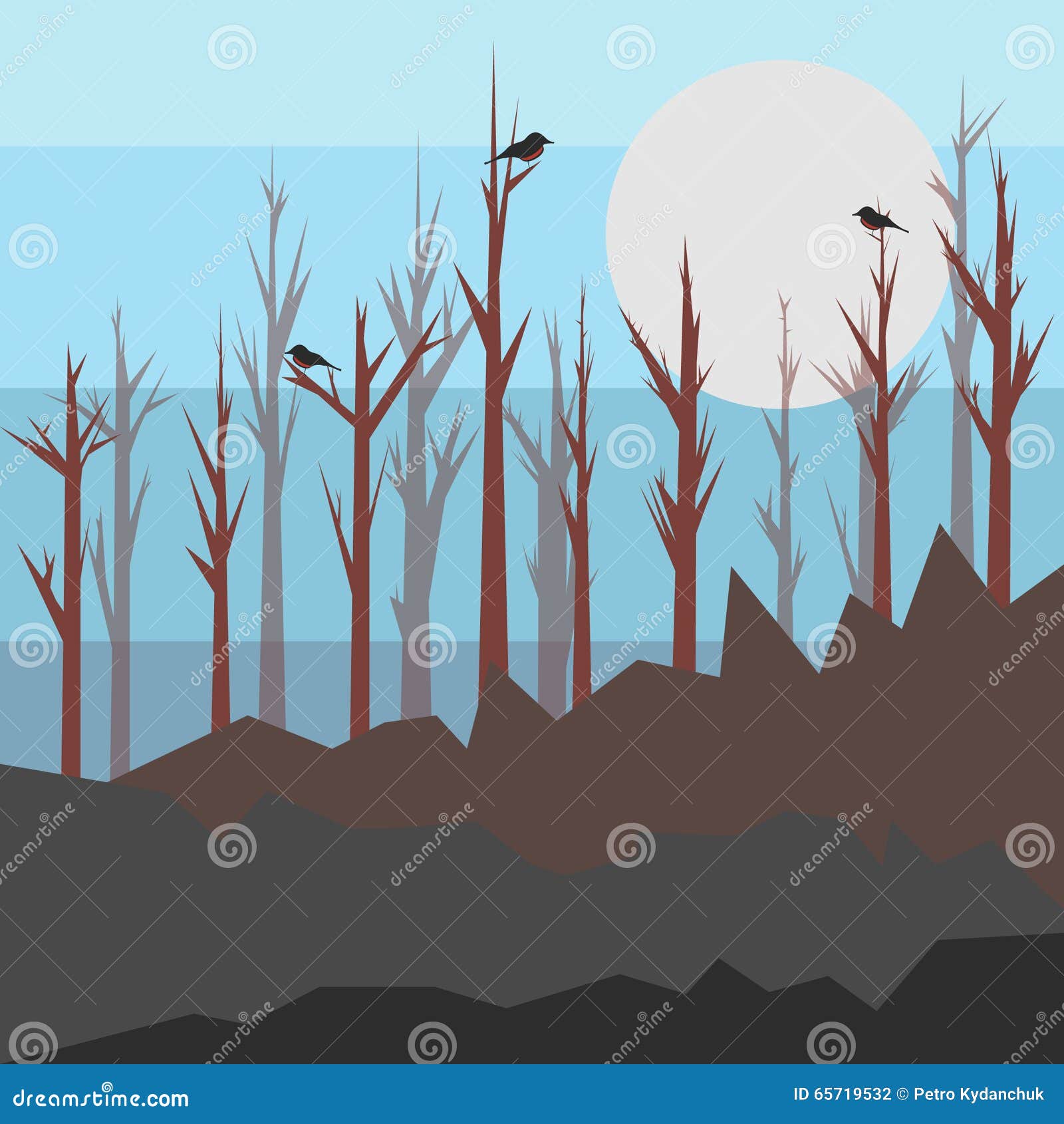 Sad nature stock illustration. Illustration of rocks - 65719532